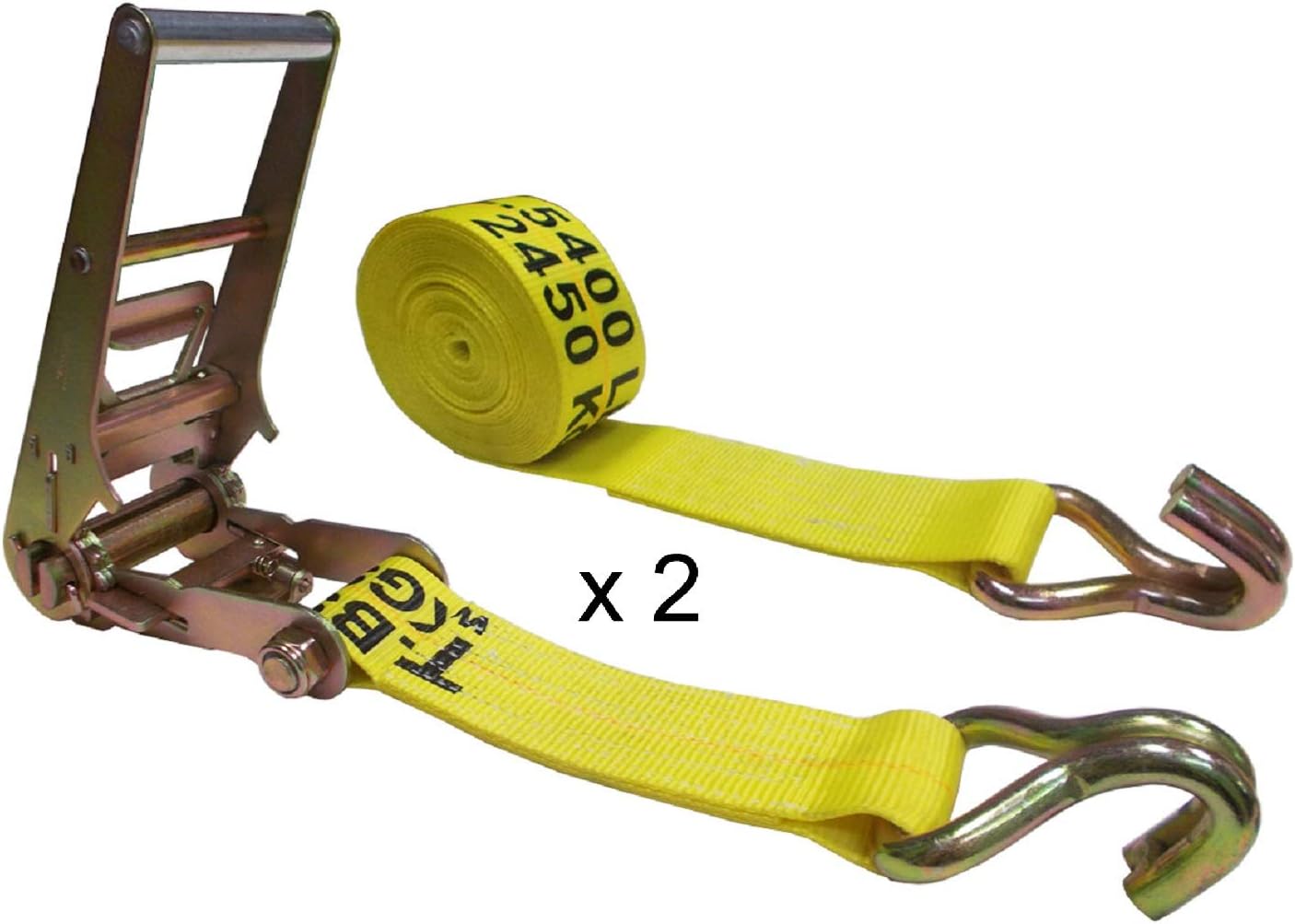 Amazon.com: Mega Cargo Control 3" x 30' Ratchet Tie Down Strap w/J Hooks Farm Trailer Flatbed ...