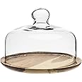 Amazon.com | MyGift 7.5 Inch Small Clear Glass Dessert/Cheese Cloche ...