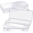 Amazon.com: WLLHYF 3Pack Small Plastic Storage Containers with Hinged ...