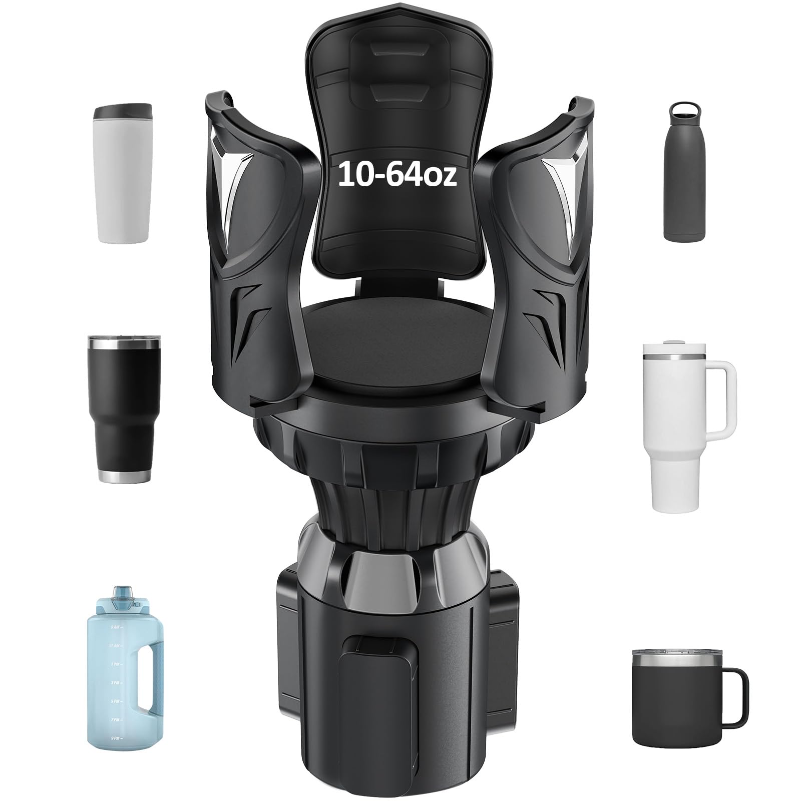 Adjustable Car Cup Holder Expander with Expandable Arm and Base ...