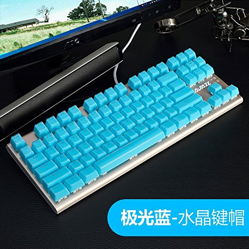 Buy HTACSA Transparent Crystal Mechanical Keyboard With 87 Keys ...