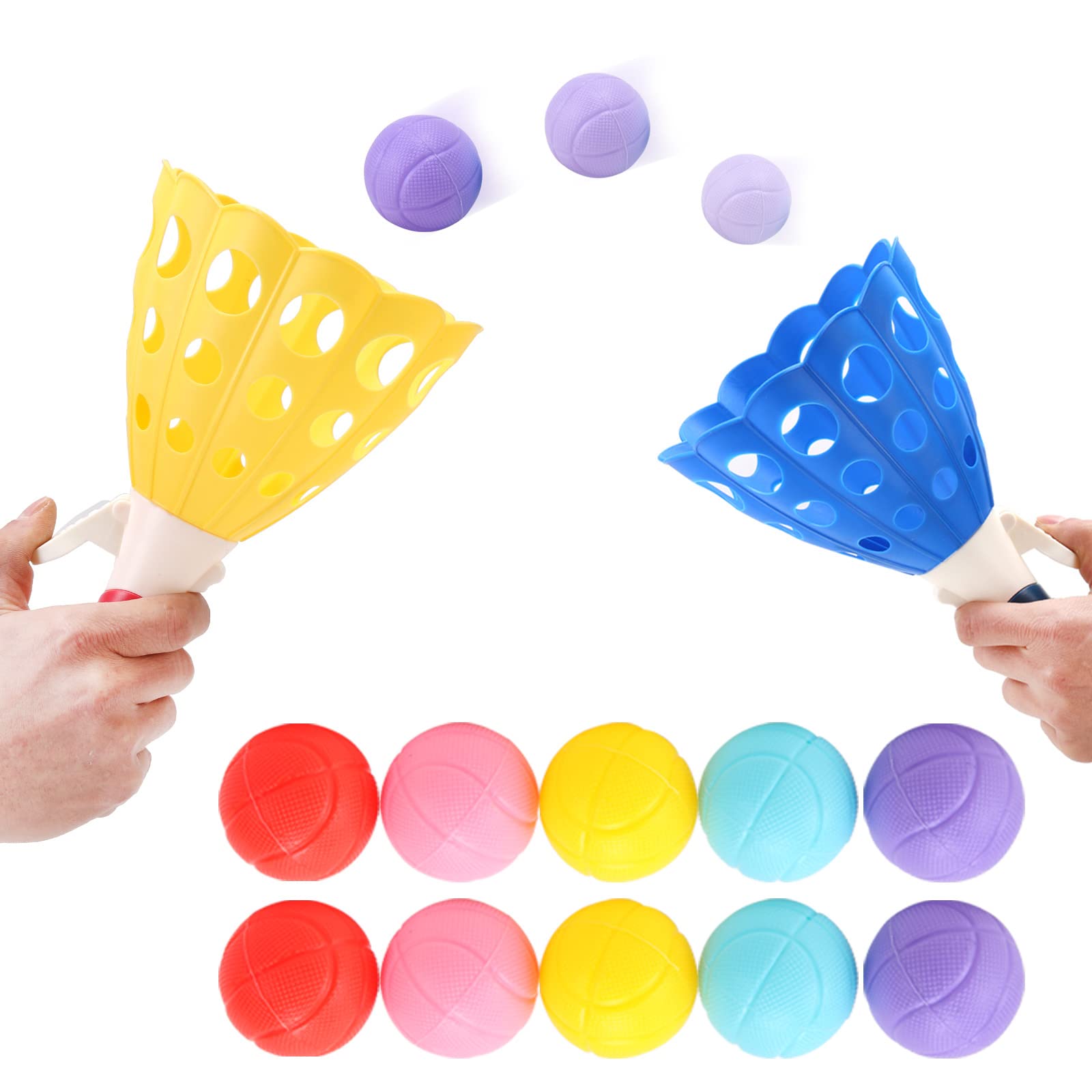 Kids Kids Ball Games with 2 Launch Baskets and 10 Balls, Indoor Game ...
