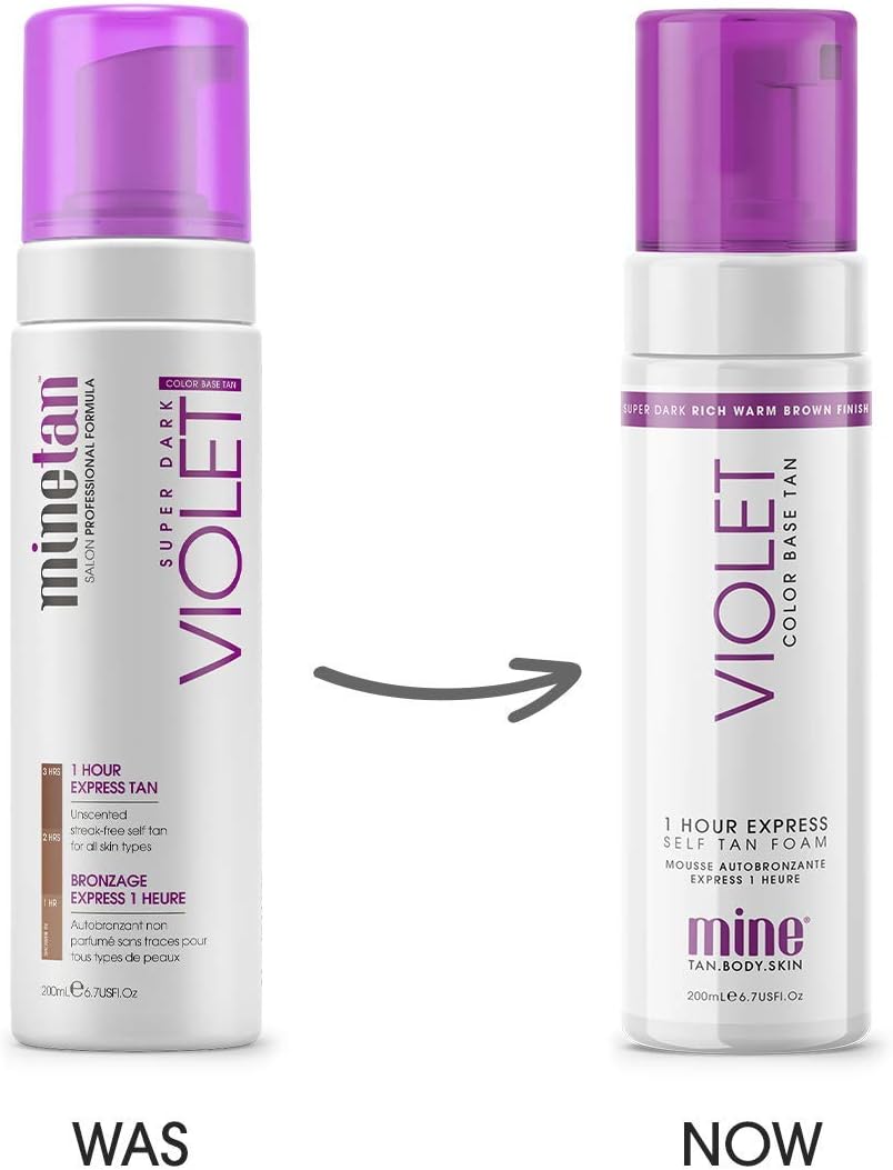 MINETAN BODY Violet Self Tan Foam – Self Tanning Mousse for A Rich ...