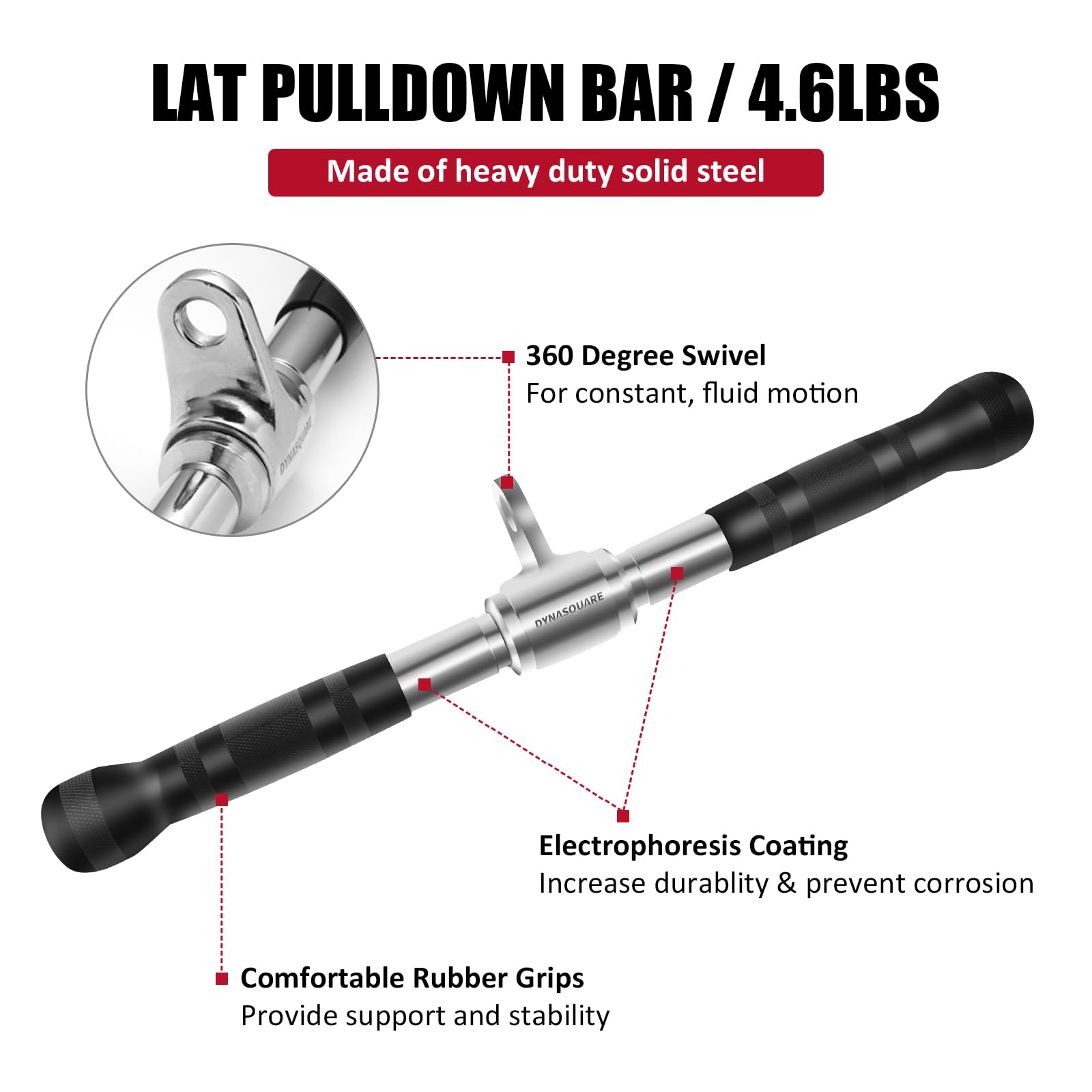 Mua DYNASQUARE Tricep Press Down Cable Machine Attachment, Heavy Duty ...