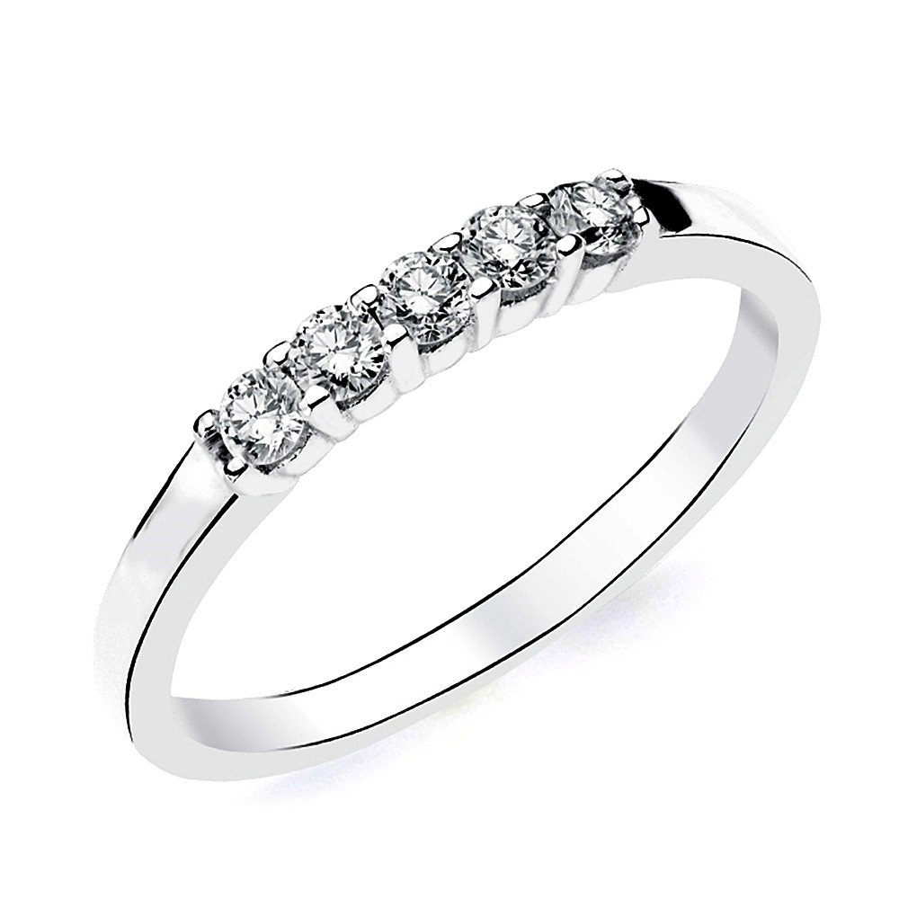 18 Karat Weißgold Ring 0,300 ct brillant. [AB2824]: Amazon.de: Schmuck