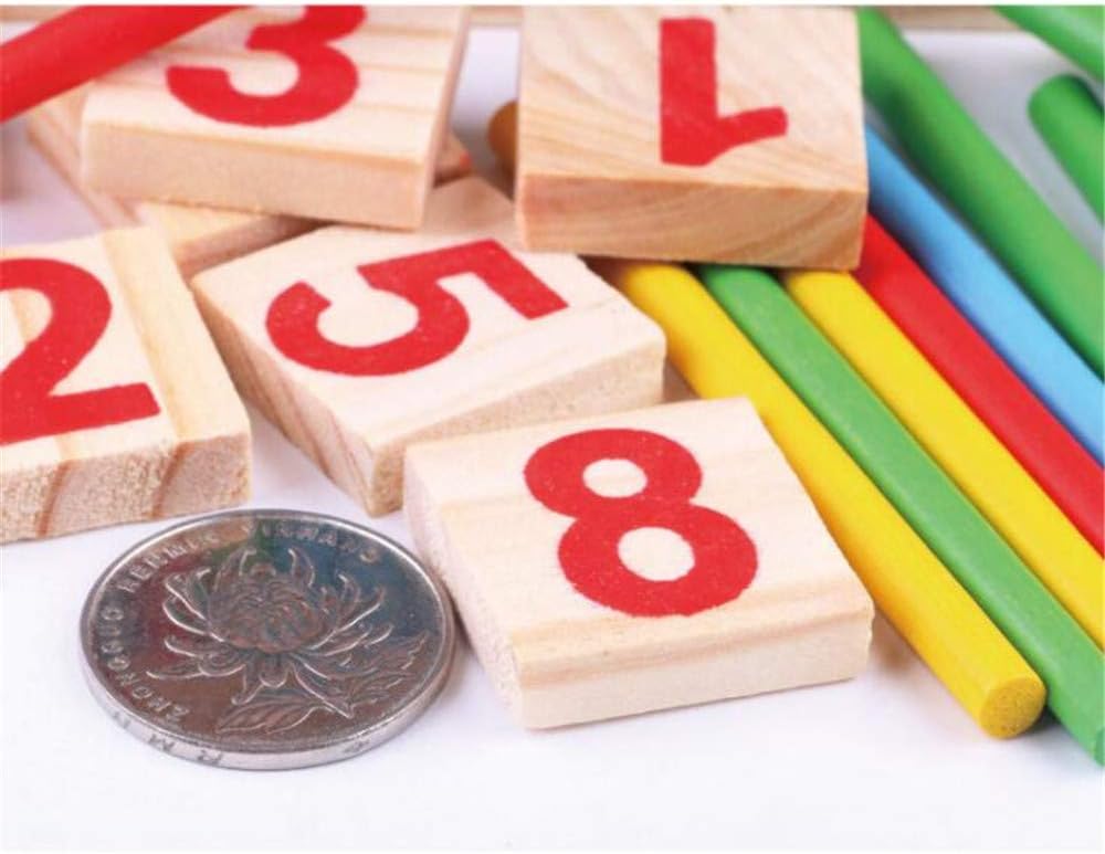 Gobus Wooden Counting Sticks Maths Number Blocks with Box Children ...