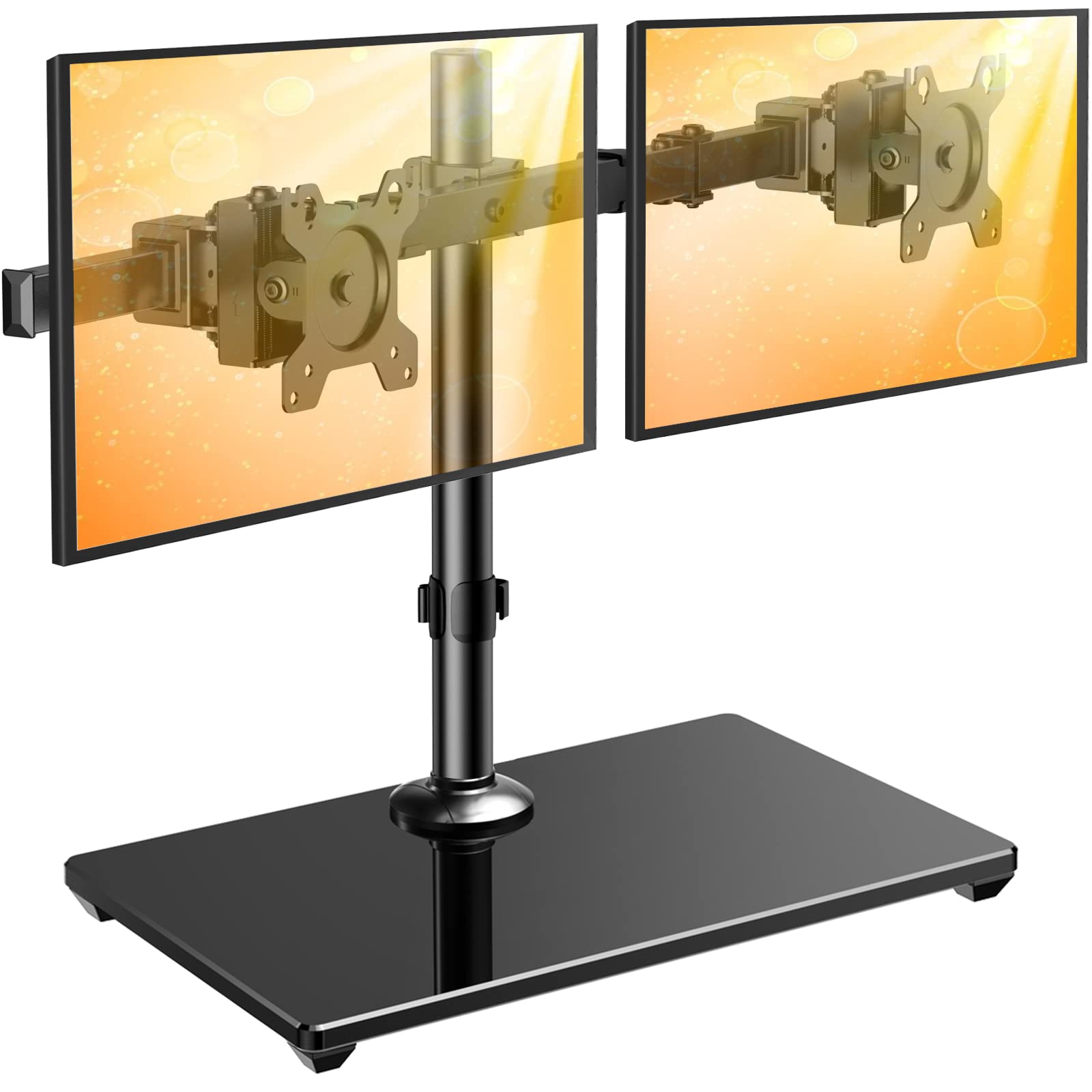 Mua ErGear Dual Monitor Stand with Glass Base, Freestanding Height ...