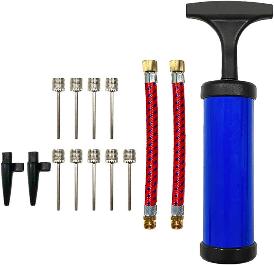 Johiux 14Pcs Ball Pump, Portable Ball Pump with Needles Nozzles Valve ...