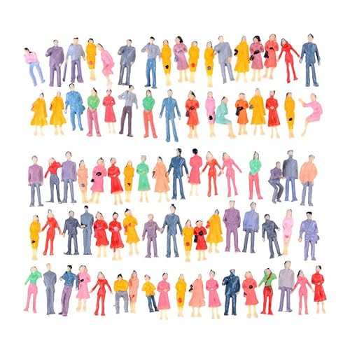 Hiawbon 1:87 Scale People Figurines Set Tiny Standing Hand Painted ...