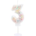 Amazon.com: EAKE Number 3 Candles for Birthday Cakes, Sweet Theme ...