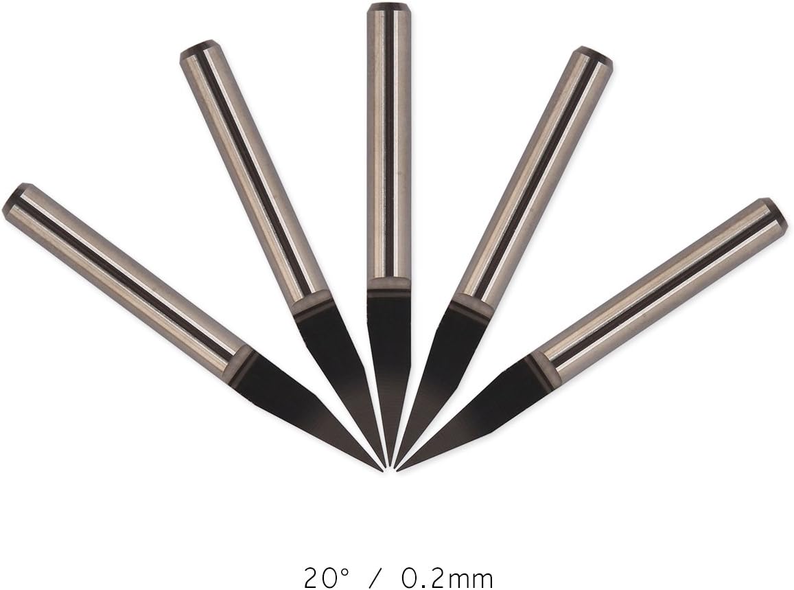 Straight Pack of 5 45 Degree Engraving Bits,EnPoint High-precision ...