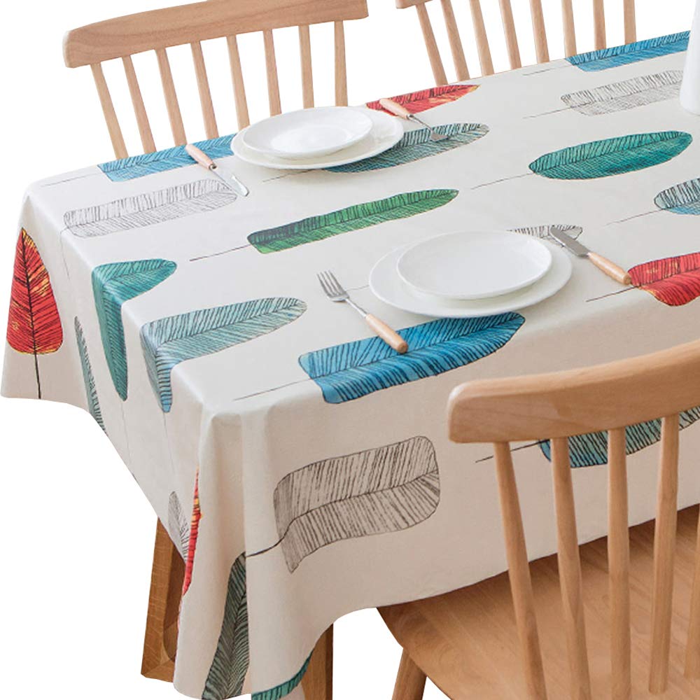 Amazon.com: JZY Heavy Duty Vinyl Table Cloth for Kitchen Dining Table ...