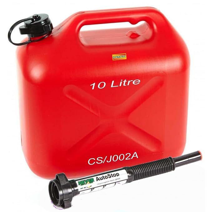 Jerry Can 10 L Litre Petrol Oil Diesel Fuel Container & Auto Stop ...