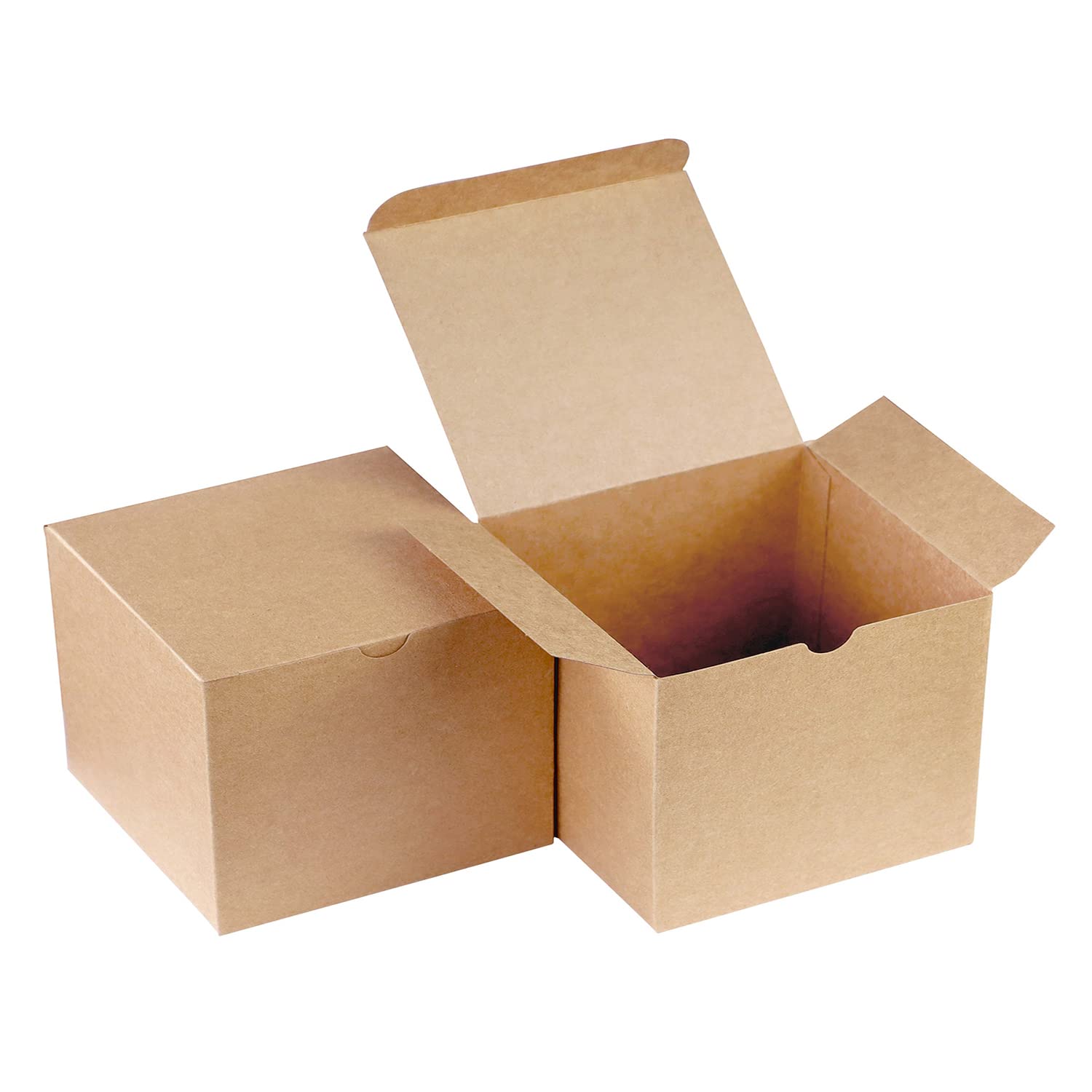Xxcxpark 30 PCS Brown Kraft Gift Boxes 5x5x3.5, Party Favor Kraft Paper ...