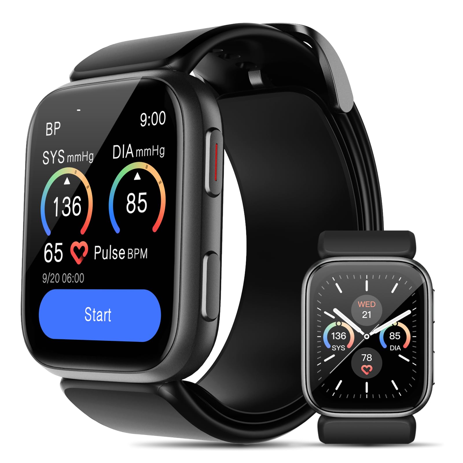 YHE Smart Watch, 1.95" Blood Pressure Smart Watches for Men with ...