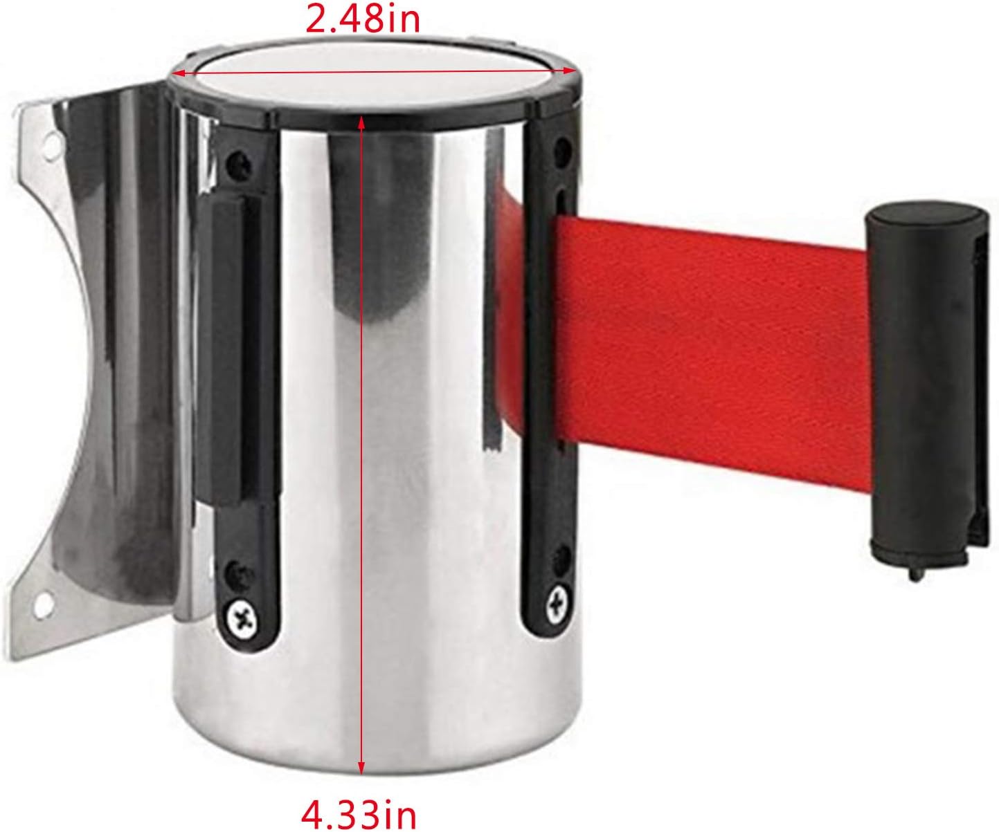 GJCrafts Queue Barrier Belt, Wall Mounted Retractable Queue Rope ...