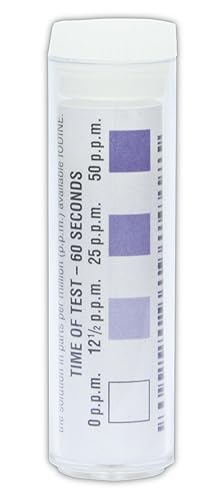 Iodine Test Strips (Pack of 100 Iodine Strips) - Sanitizer Strength ...
