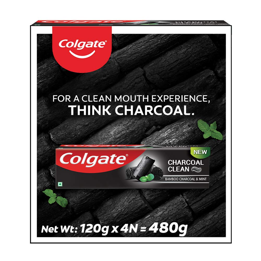 Colgate Charcoal Clean Toothpaste, Black Gel Paste, Bamboo Charcoal and ...