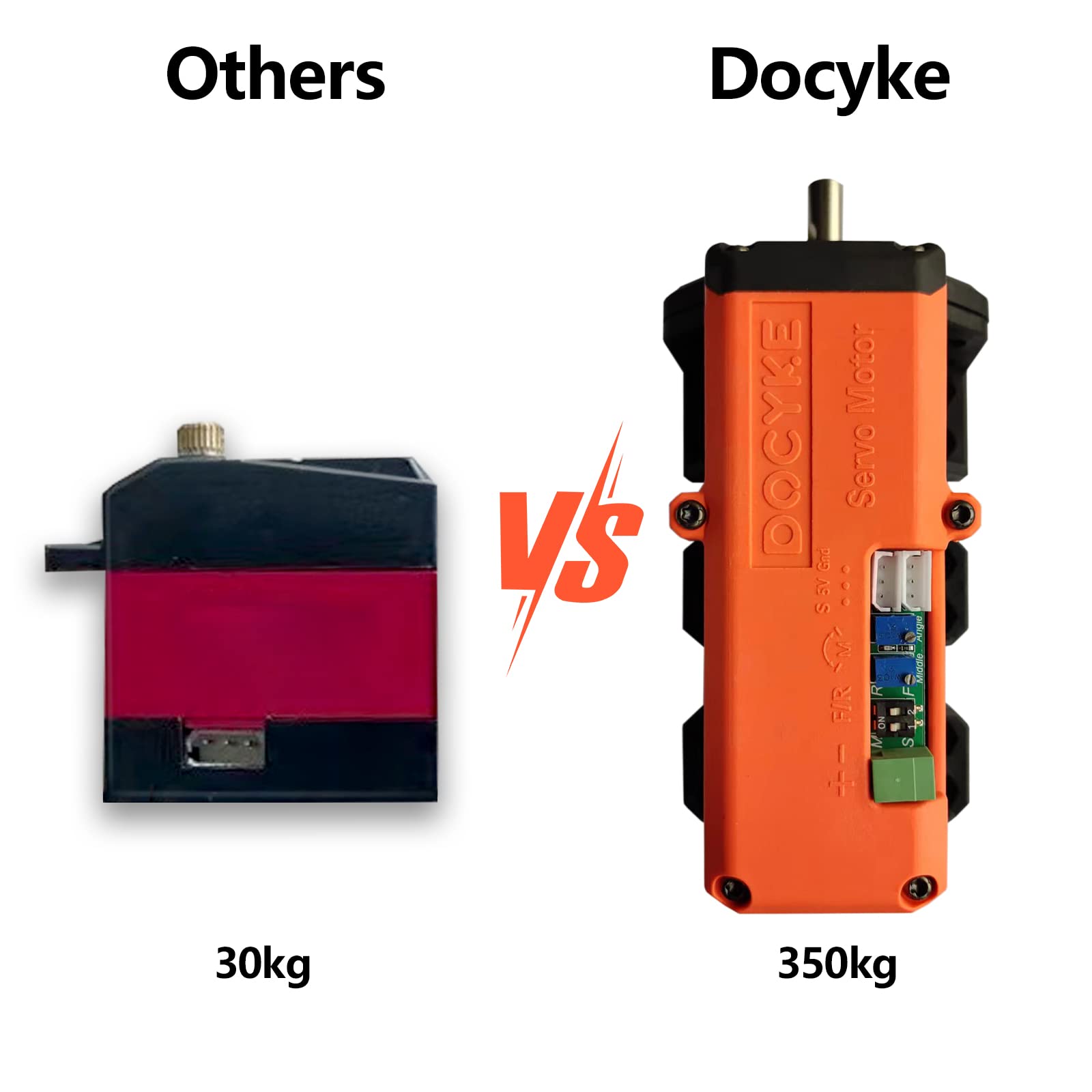 Mua DOCYKE 350kg 高トルク RCサーボ 2イン1 サーボとモーター 12V~24V 高圧フルメタルギア デジタルサーボ (制御 ...