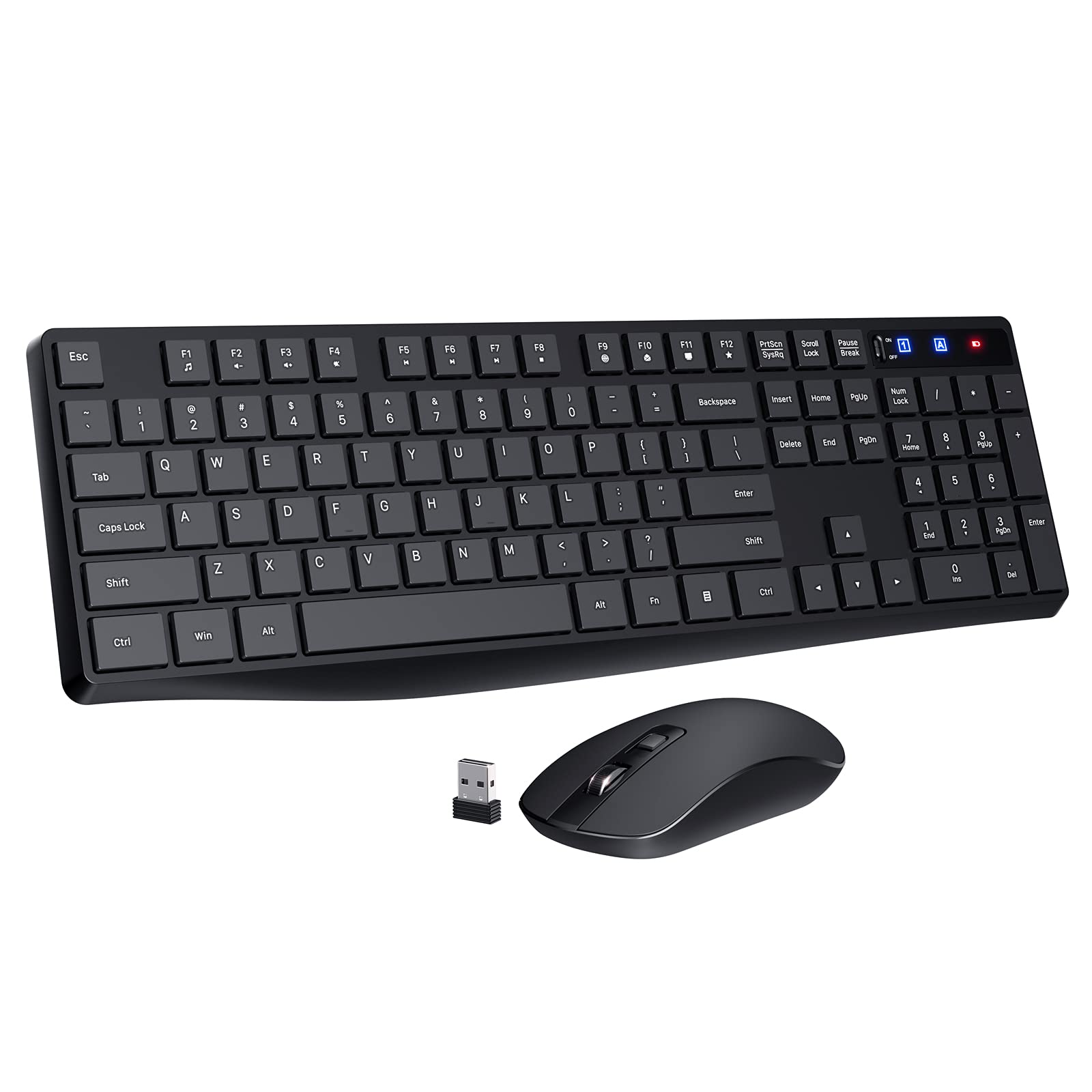Mua Wireless Keyboard And Mouse Combo Ponvit 2 4g Usb Full Sized Keyboard Mouse 3 Level Dpi