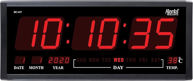 Buy Ajanta Digital Wall Clock for Home Large Size (20 x 8.3 x 2.3 Inch ...