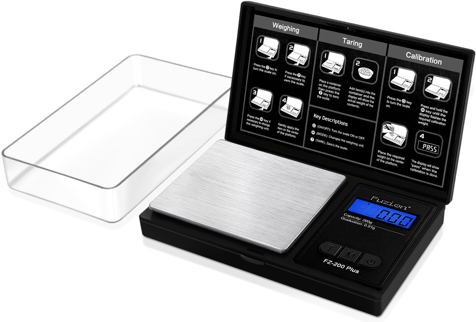 Fuzion Digital Pocket Gram Scale .01 Gram Accuracy, 200g Mini Gram ...