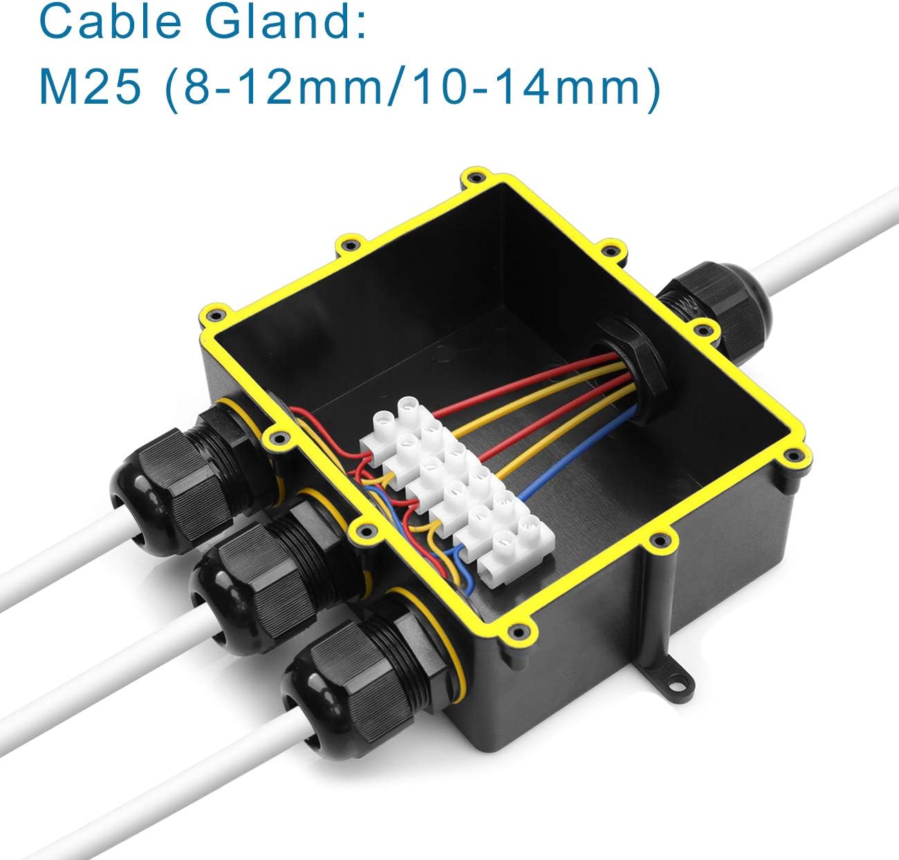 HAUSPROFI IP68 Waterproof Junction Box, 4-Way Outdoor Cable Connectors ...