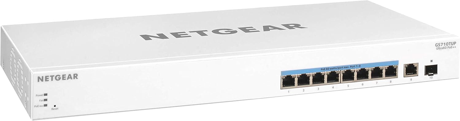 NETGEAR 10-Port PoE Gigabit Ethernet Smart Switch (GS110TP) – Managed ...