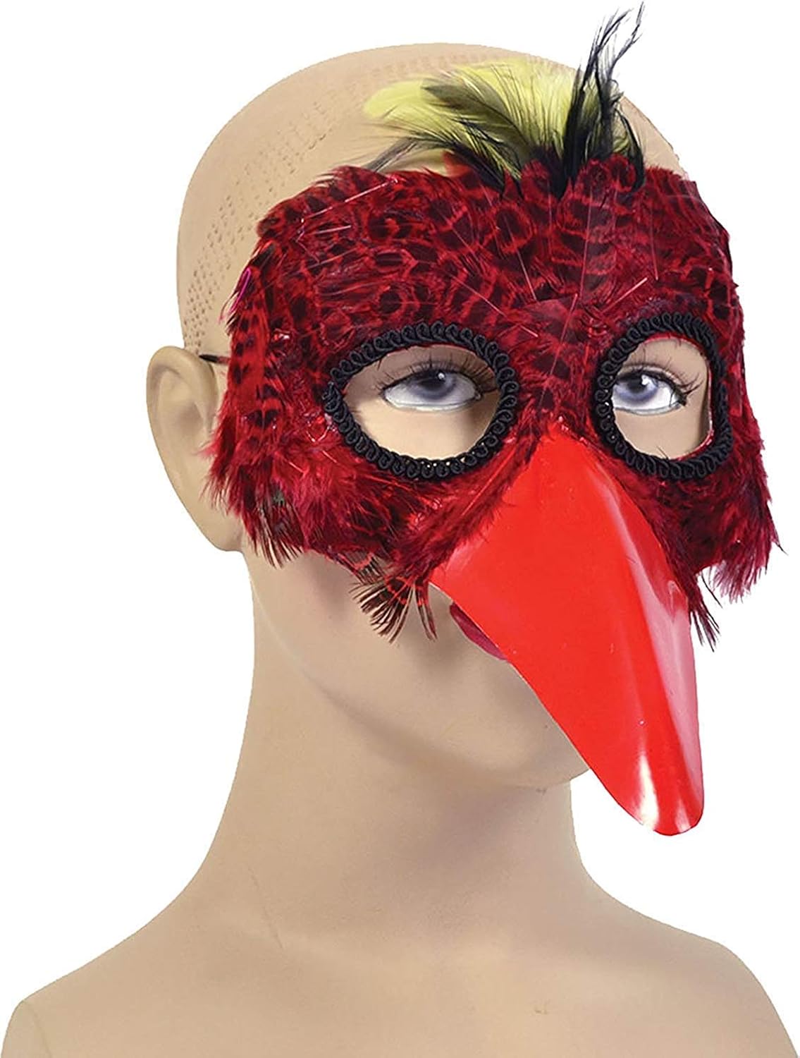 Plastic Bird Beak Fancy Party Masquerade Feather Mask Assorted Colours ...