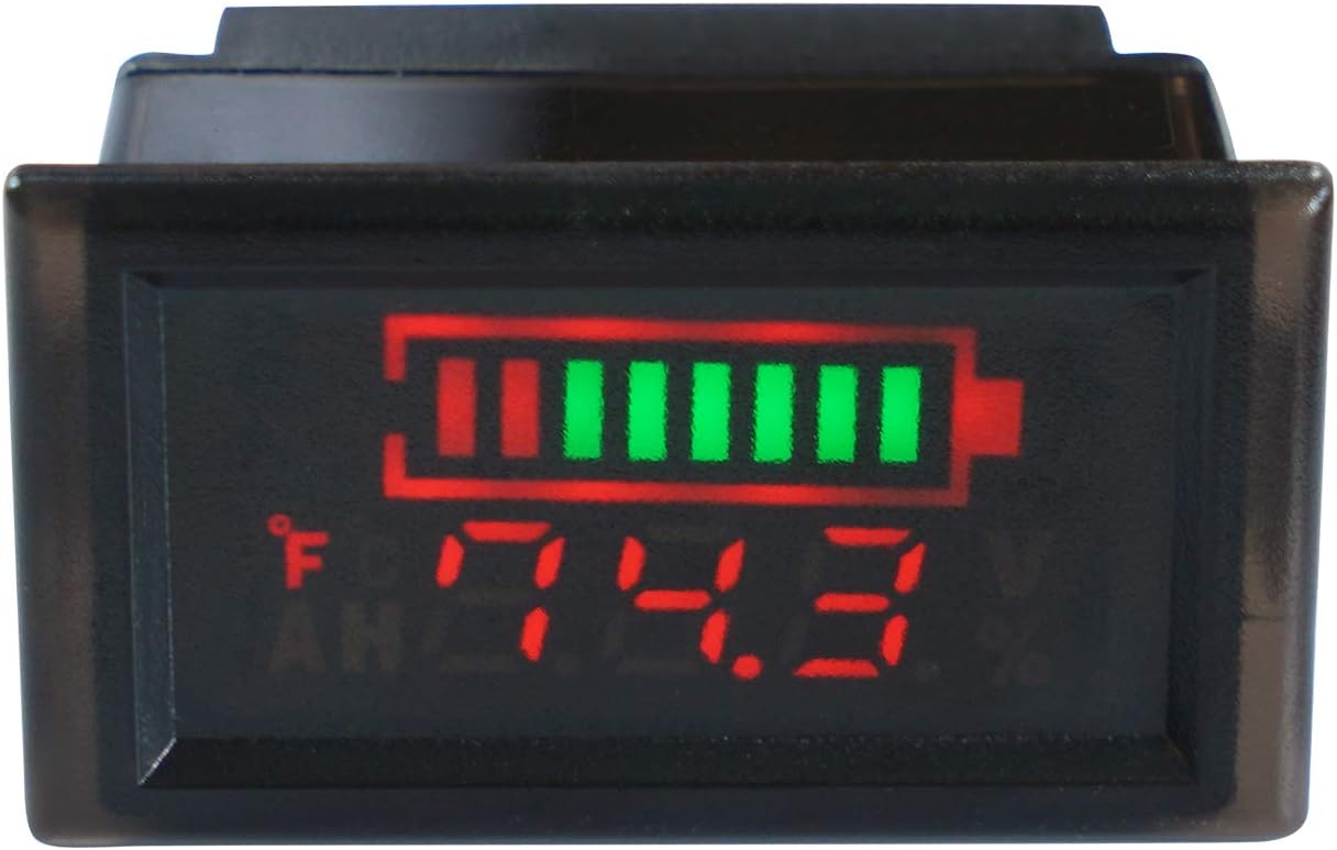 Battery Capacity Indicator, Droking DC 12V 24V 36V 48V 60V 64V 72V ...