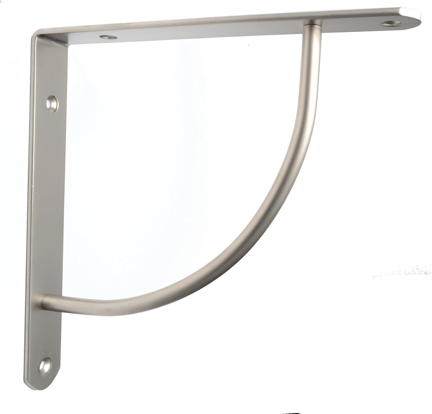 Pair Satin Fixed Shelf Brackets Supports with Fixings – BigaMart