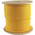 1/4 in. x 1200 ft. Twisted Poly Rope Yellow: Pulling And Lifting Ropes ...