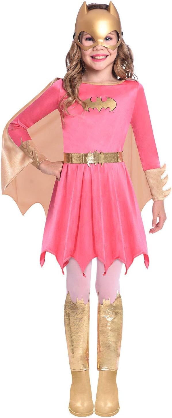 amscan Child Girls Pink Batgirl Warner Bros Fancy Dress Costume (Age: 4 ...