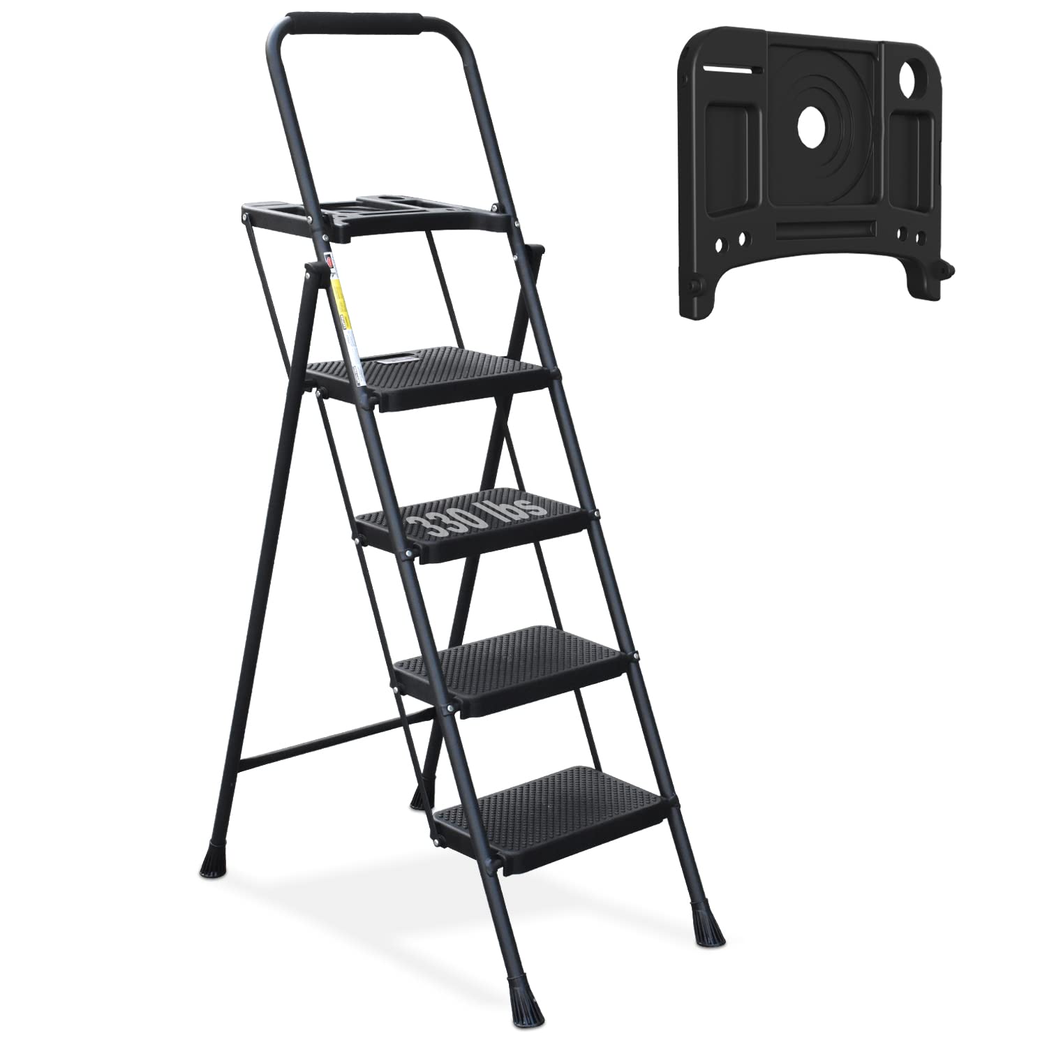 **missing tool tray** HBTower 4 Step Ladder with Tool Tray, Folding ...
