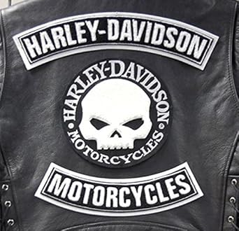 Willie G. Grande Harley Davidson Skull 3-Piece Patch Kit for Vest or ...