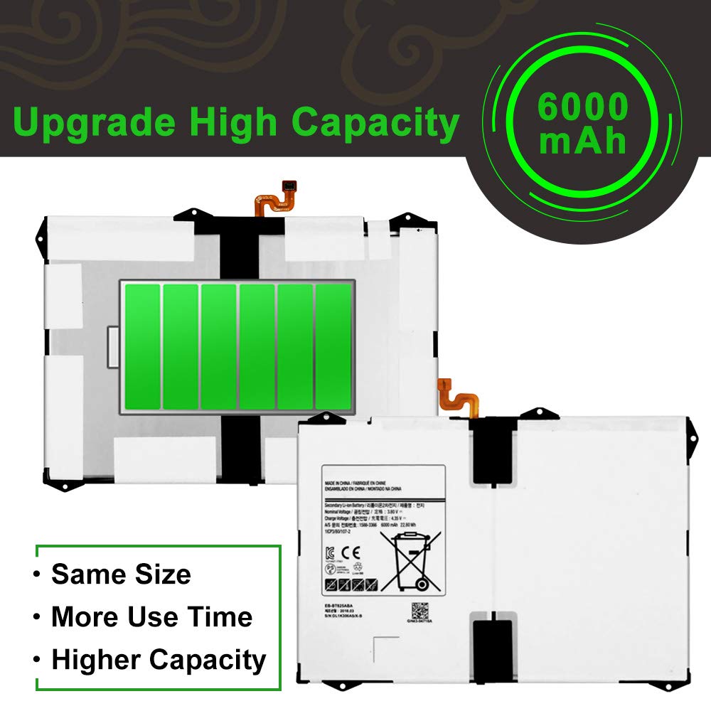 WUHAO Replacement Battery For Verizon Samsung Galaxy Tab S3 SM-T827V,EB-BT825ABA/EB-BT825ABE ...