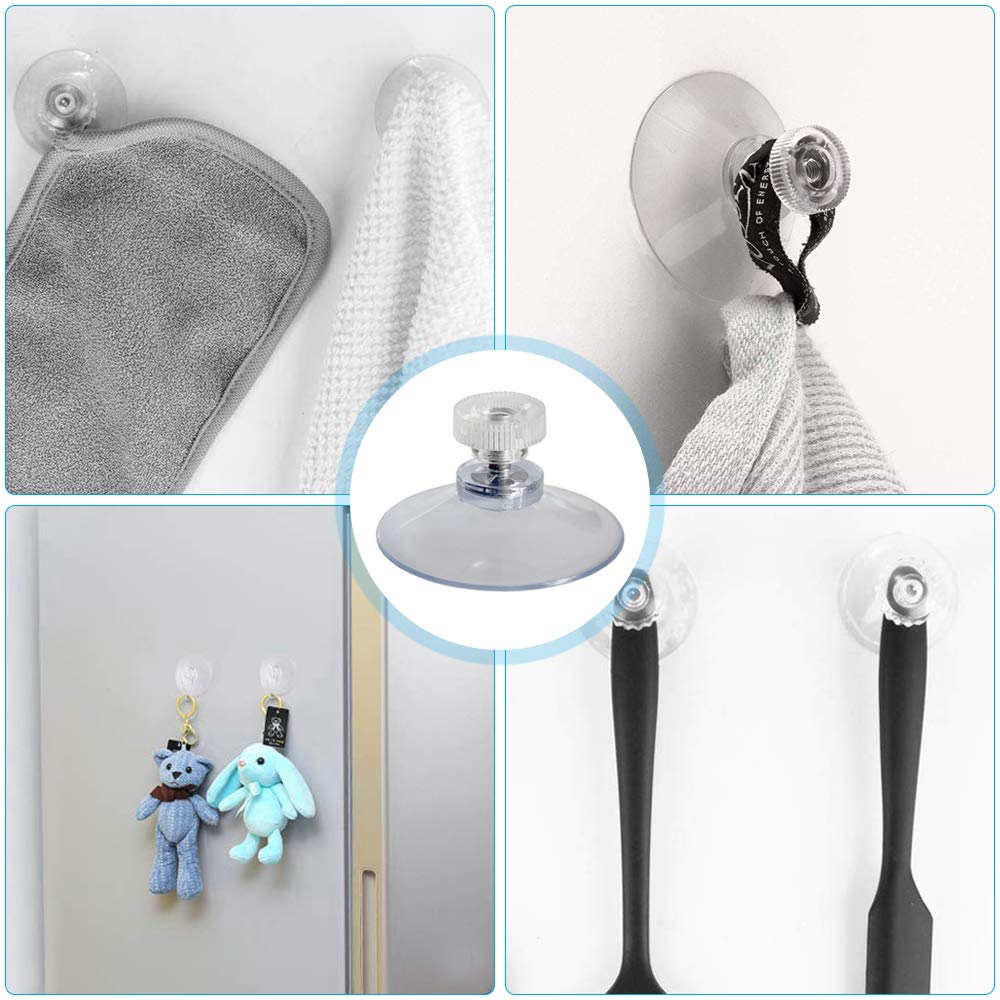 Gobesty Suction Cup with Screw M4, 20 Pieces Thumb Screw Suction Cups ...