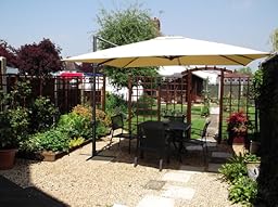 Acamp Cantilever Parasol 2.6m x 2.6m - Anthracite/Beige Pole: Amazon.co ...