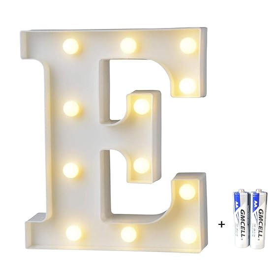 bemece LED Alphabet Letter Lights, Decorative Warm Plastic Light up ...