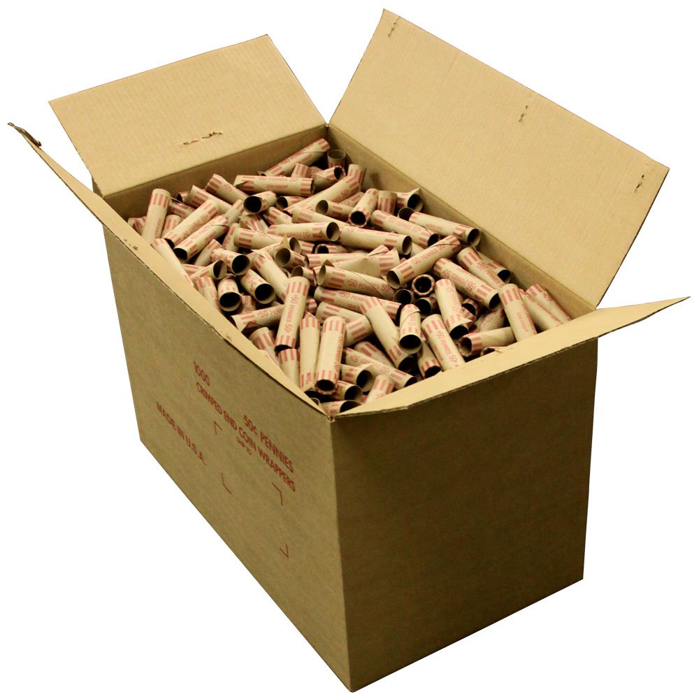The Coin-Tainer Co. Preformed Coin Wrappers, Penny, 1000 count (20001 ...