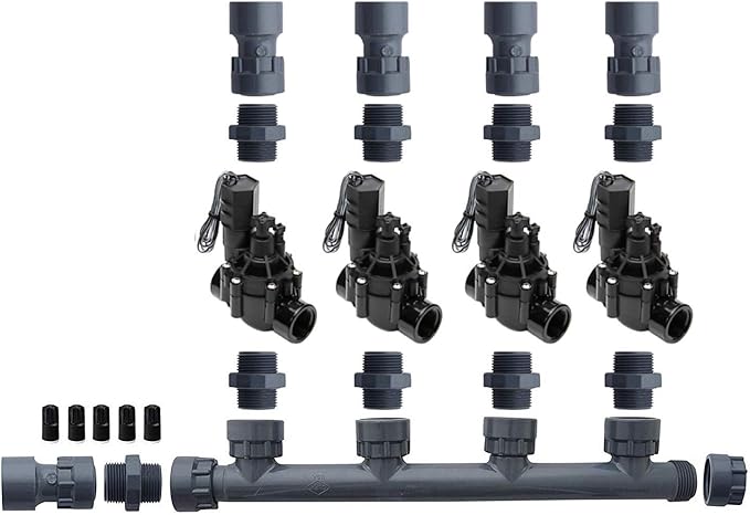 Amazon.com : 100DVF-DMF4 1" Dura Manifold 4 Valve Set-Up with Rainbird ...