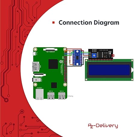 Mua AZDelivery HD44780 1602 16x2 Serial LCD White Character Blue Backlight Display Board IIC ...