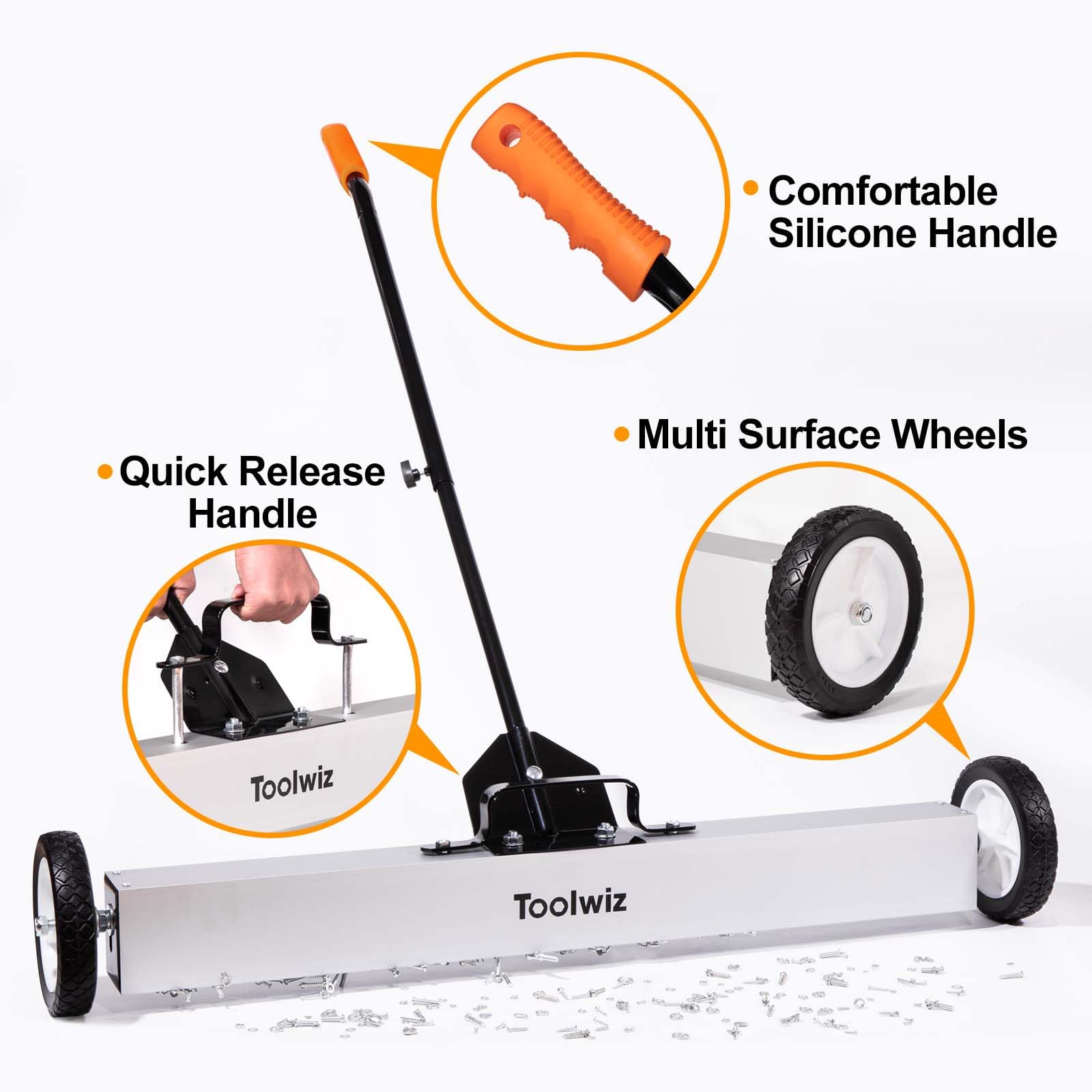Mua Toolwiz 36'' Magnetic Sweeper with Wheels, 50 Lbs Capacity Rolling ...