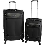 Amazon.com | Perry Ellis Luggage Reverse 2 Piece Set Expandable ...