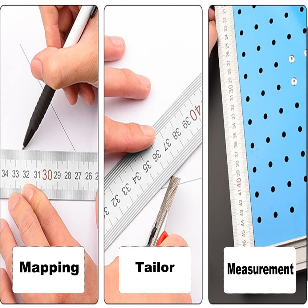 Utoolmart Right Angle Ruler, 90 Degree L Shape Ruler, Framing Square ...