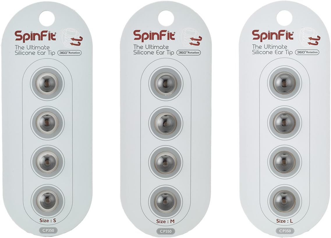 SpinFit CP350 – Patented Silicone Eartips for Replacement – True ...