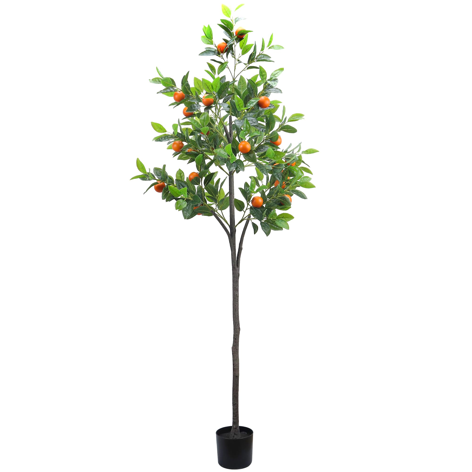 Gresorth Artificial Orange Tree 6FT Tall Faux Plant Fake Potted with ...