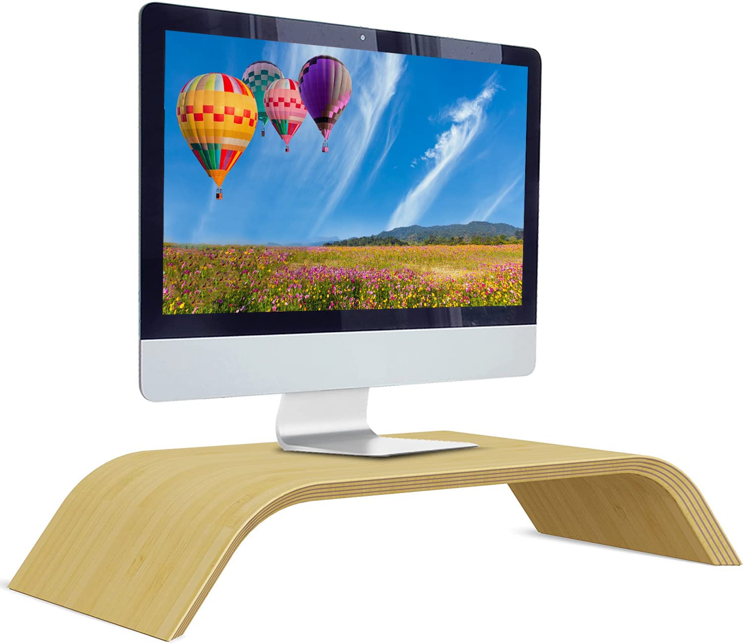 Mua Natural Minimalism Bamboo Wood Small Computer Monitor Stand Riser ...