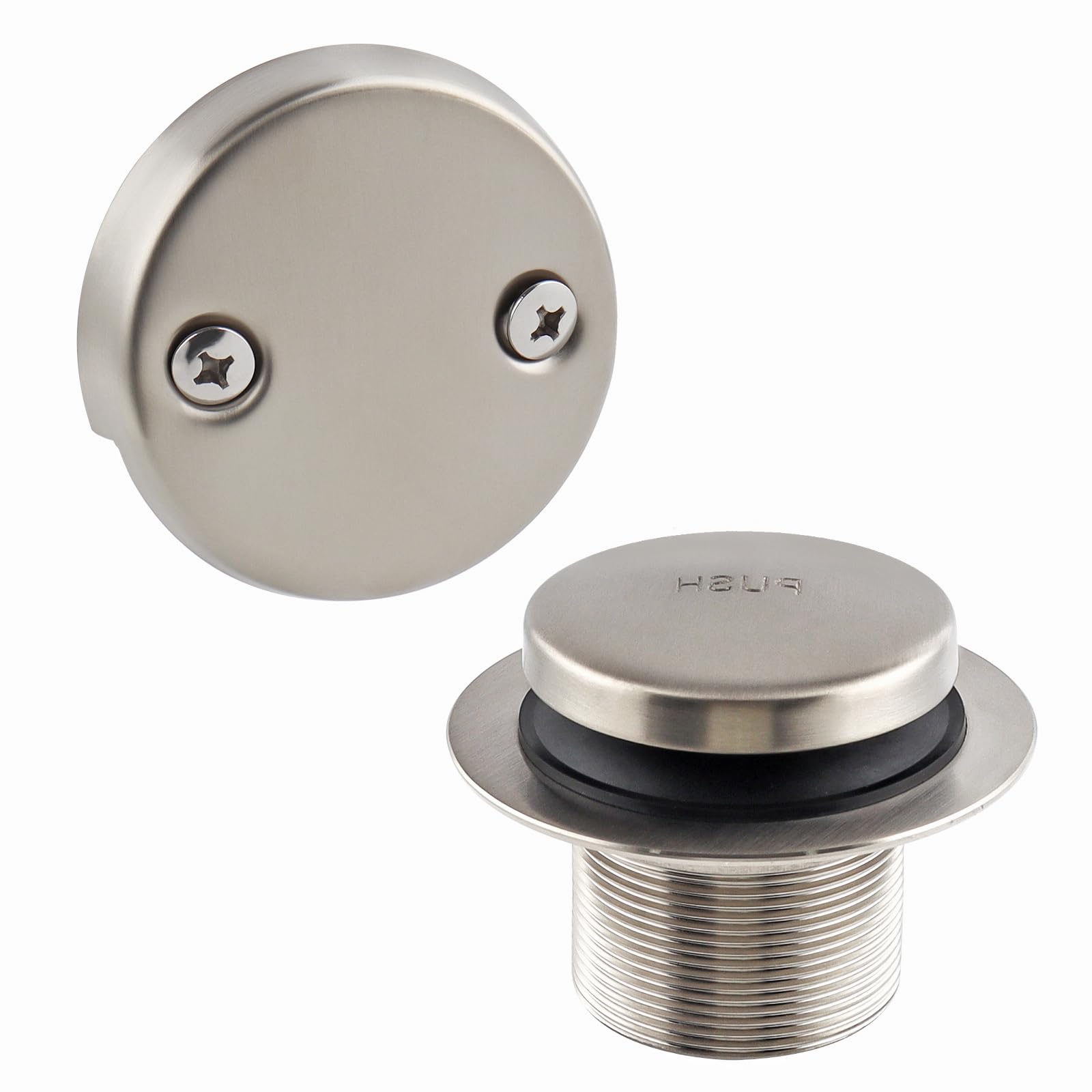 WRISIN Tub Drain Kit with Overflow, Metal Tip-Toe Bath Tub Drain and ...