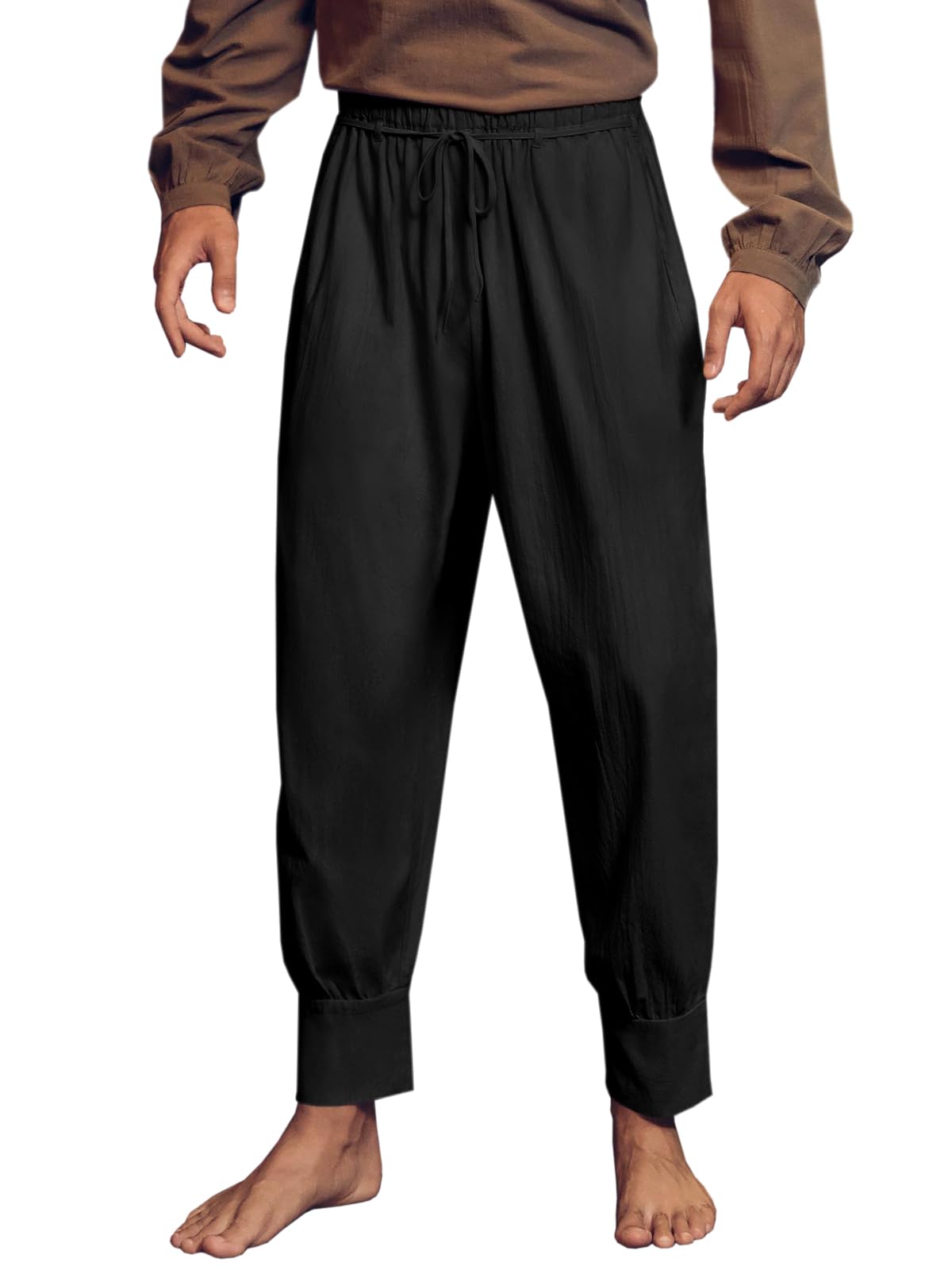 Mens Medieval Renaissance Pants Viking Pirate Mercenary Gothic Costume ...